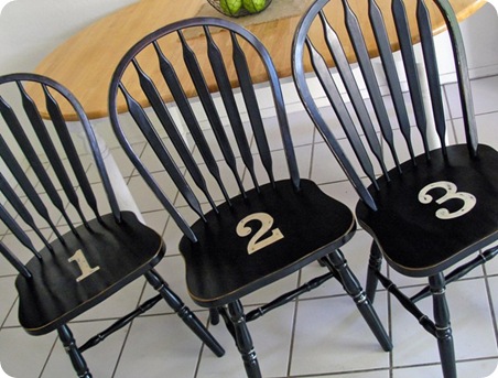 Sunny Days: How I did my numbered chairs??